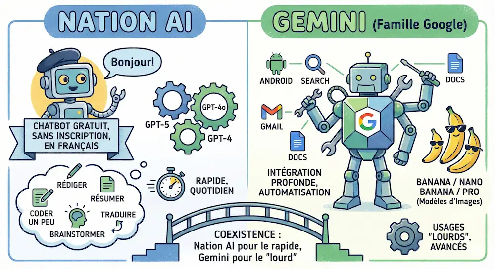 IA Gratuite - Sans inscription - Alternative à Google Gemini